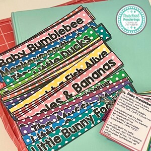 Common Preschool Songs and Lyrics - Etsy