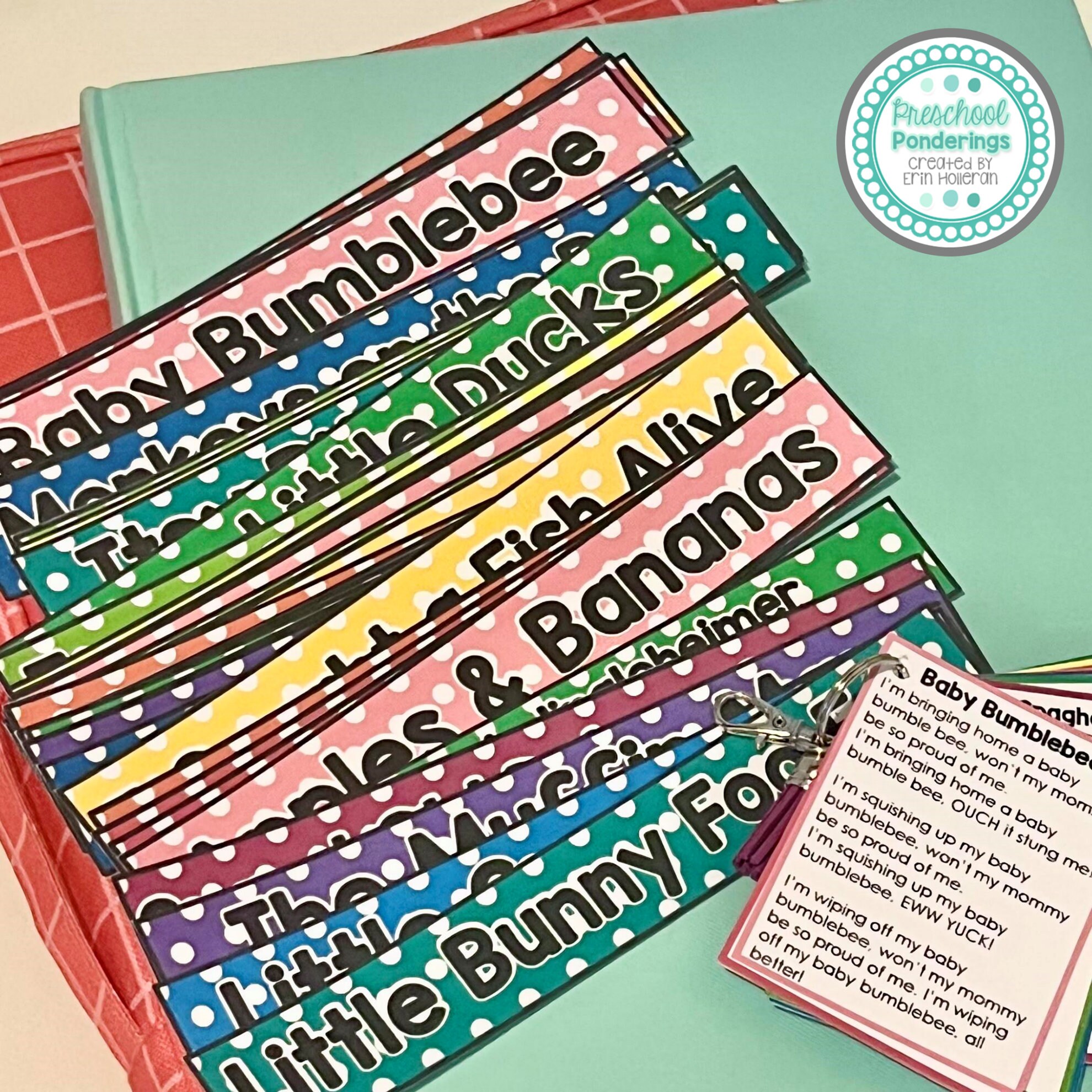 Common Preschool Songs and Lyrics - Etsy