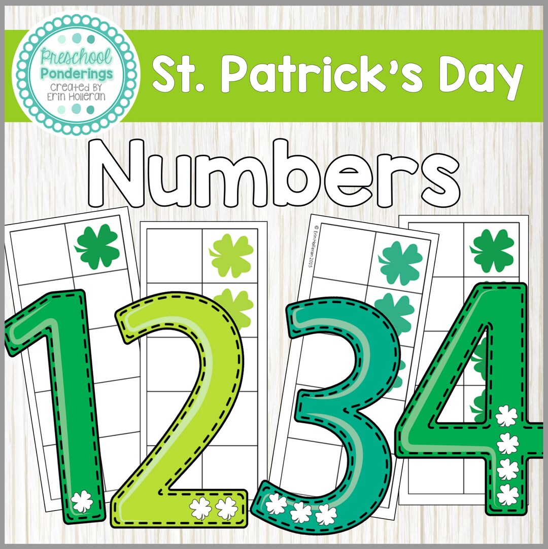 St. Patrick's Day - Preschool Math Numbers and Counting - Etsy