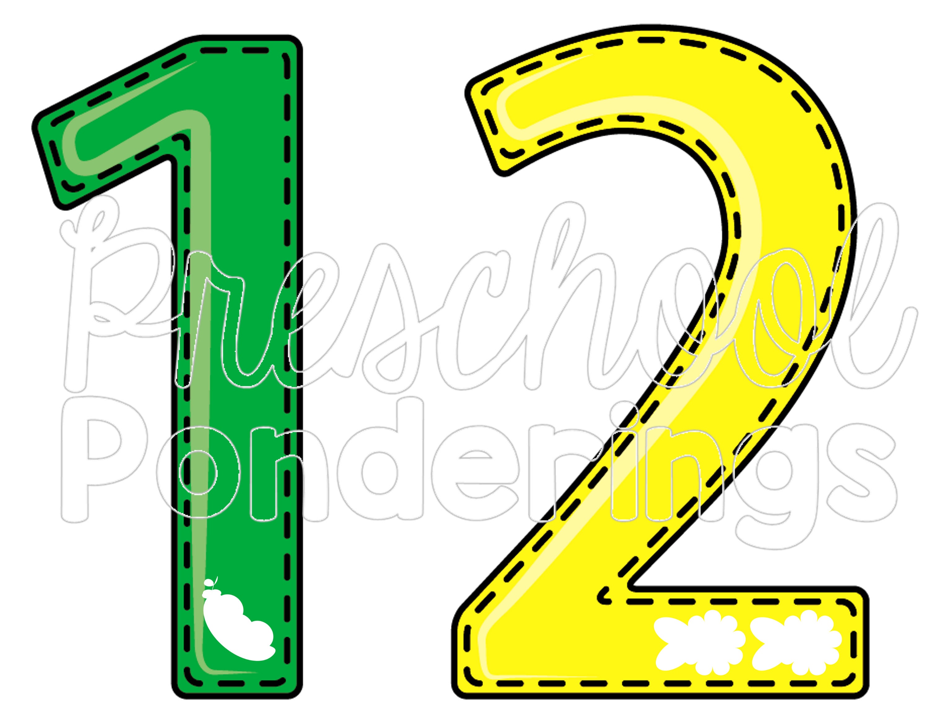 Gardening Numbers - Preschool Math Numbers and Counting - Etsy