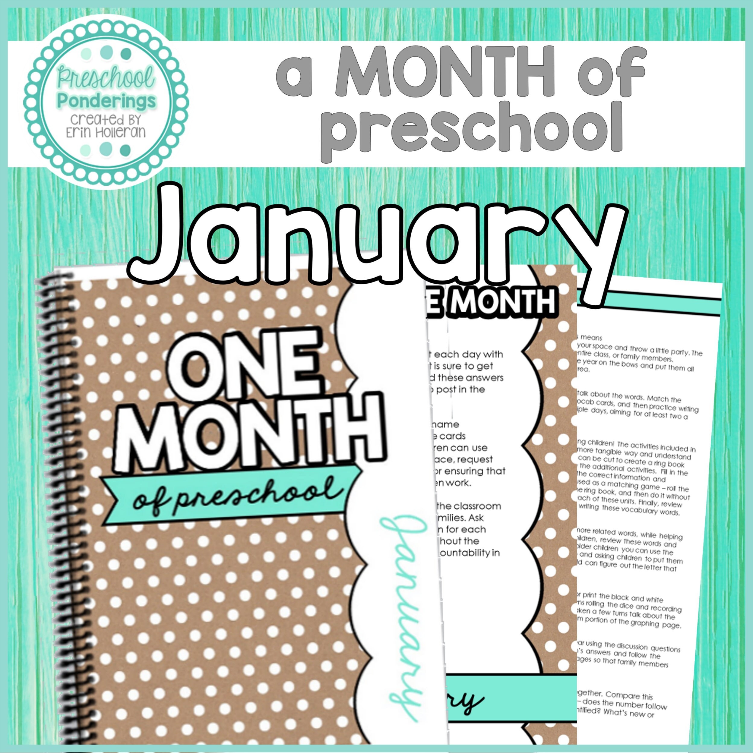 One Month of Preschool - January - Etsy