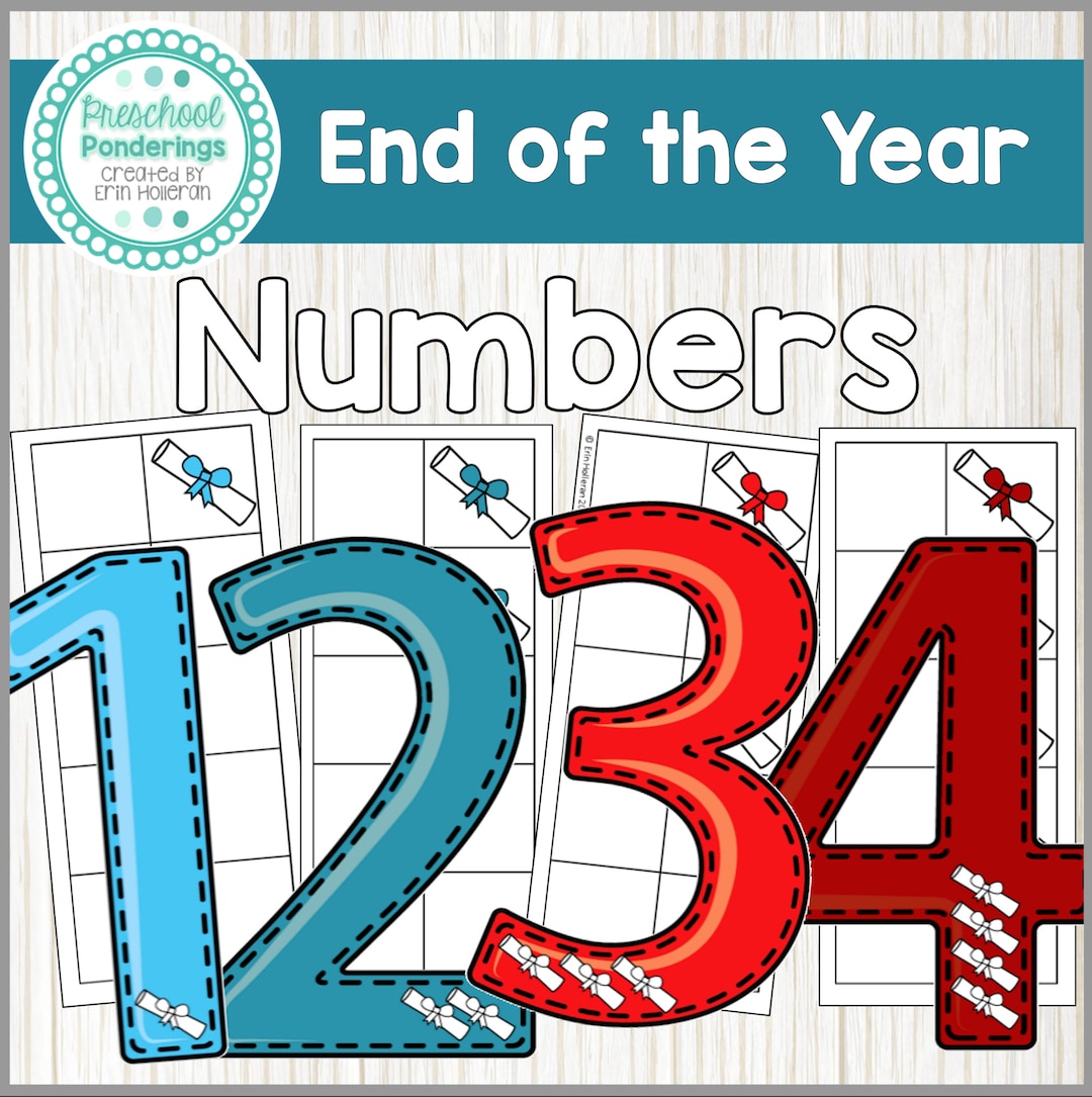 Graduation Numbers - Preschool Math Numbers and Counting - Etsy