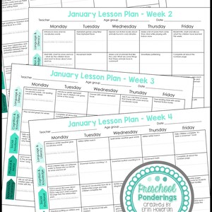 One Month of Preschool - January - Etsy