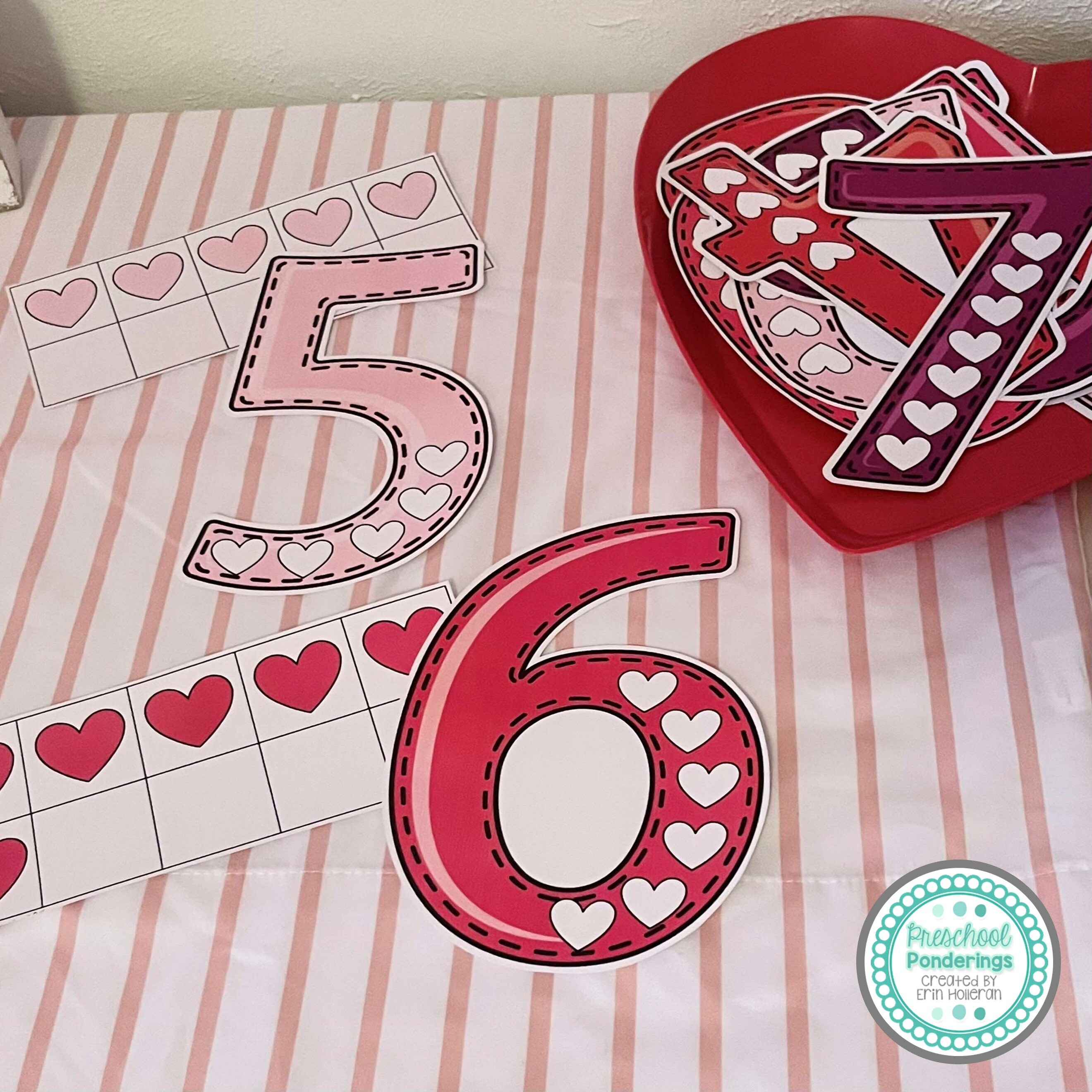 Valentine's Day - Preschool Math Numbers and Counting - Etsy