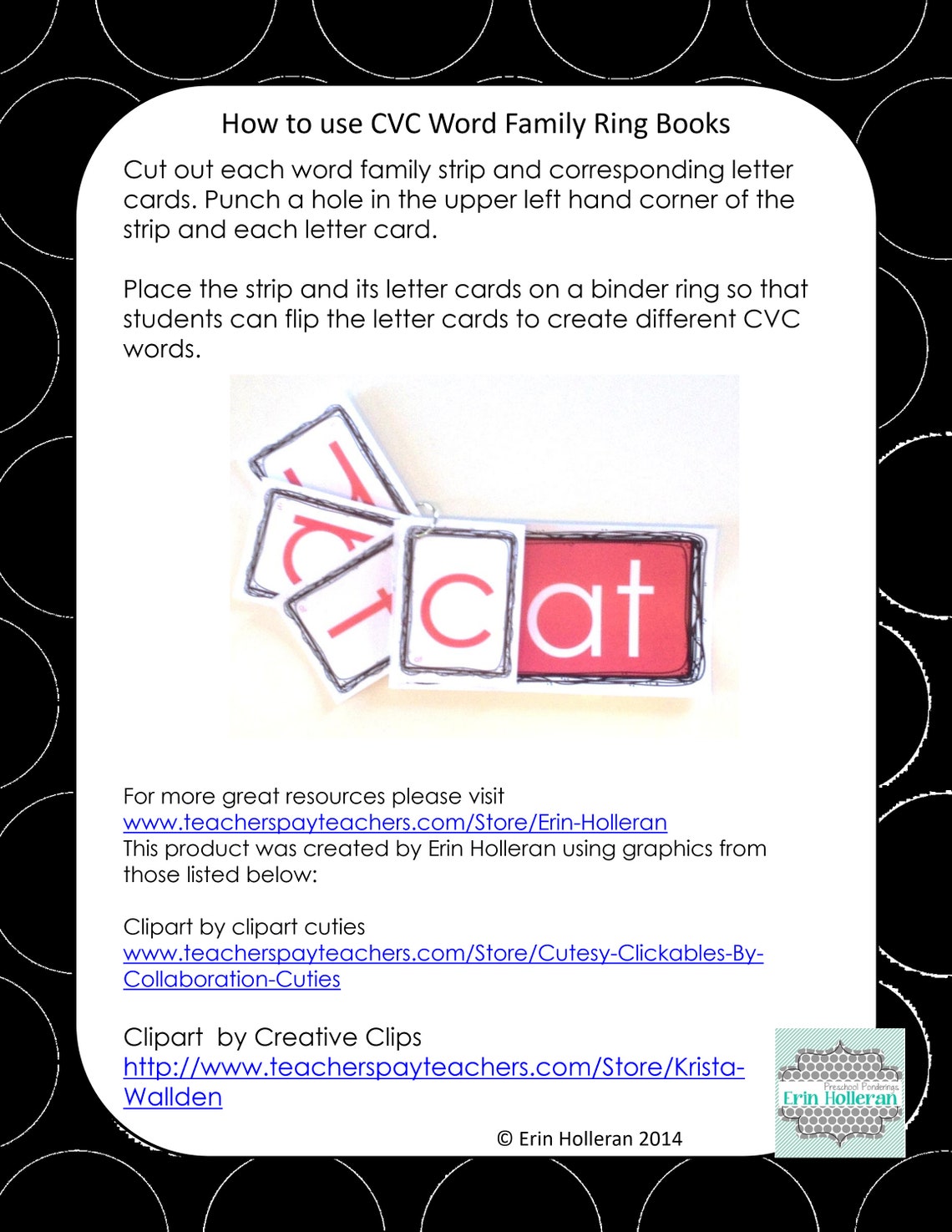 CVC Word Family Ring Books - Preschool and Kindergarten Language - Etsy