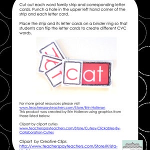 CVC Word Family Ring Books - Preschool and Kindergarten Language - Etsy