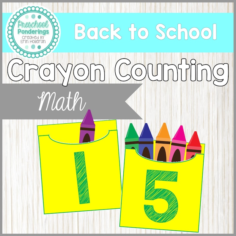 Back to School - Preschool Math Numbers and Counting - Etsy