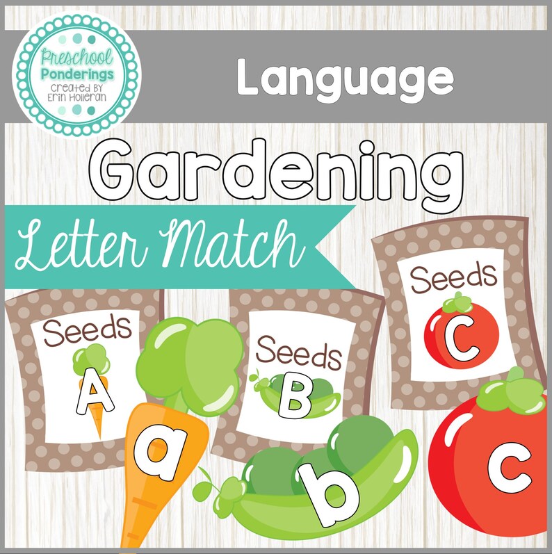 Alphabet Matching - Summer Vegetable Gardening - Etsy
