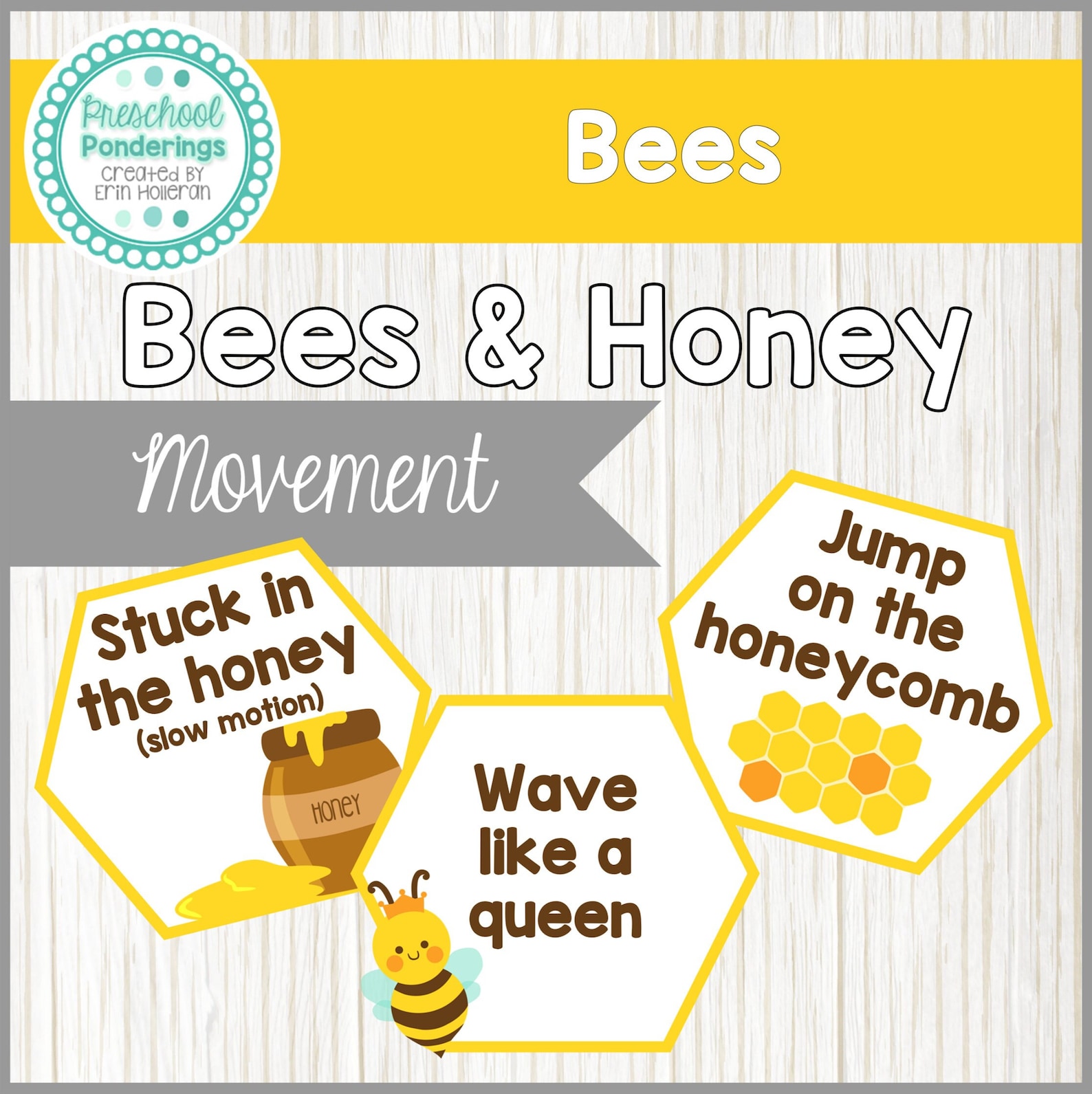 Preschool Physical Movement Activity - Bee Movement - Etsy