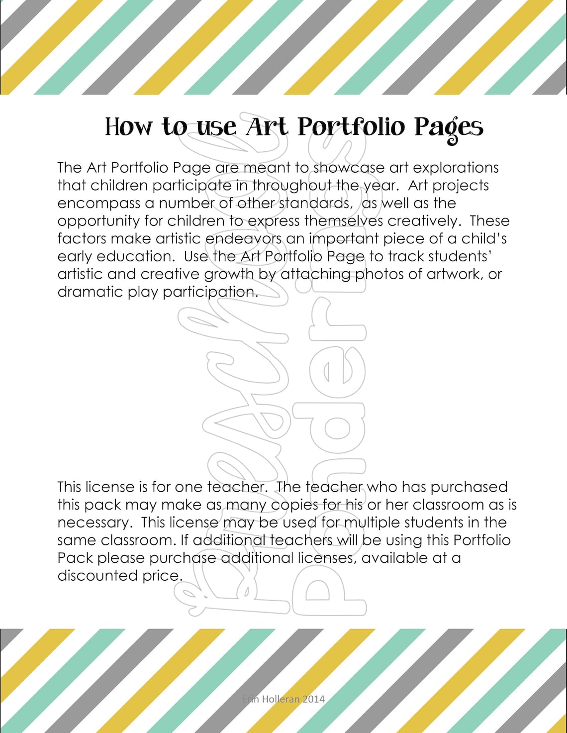 Infant Toddler Standards Portfolio Pack - Etsy