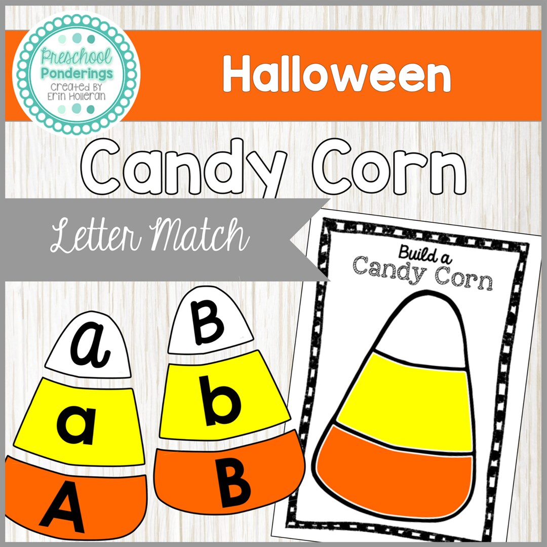 Letter Recognition Candy Corn for Halloween - Etsy