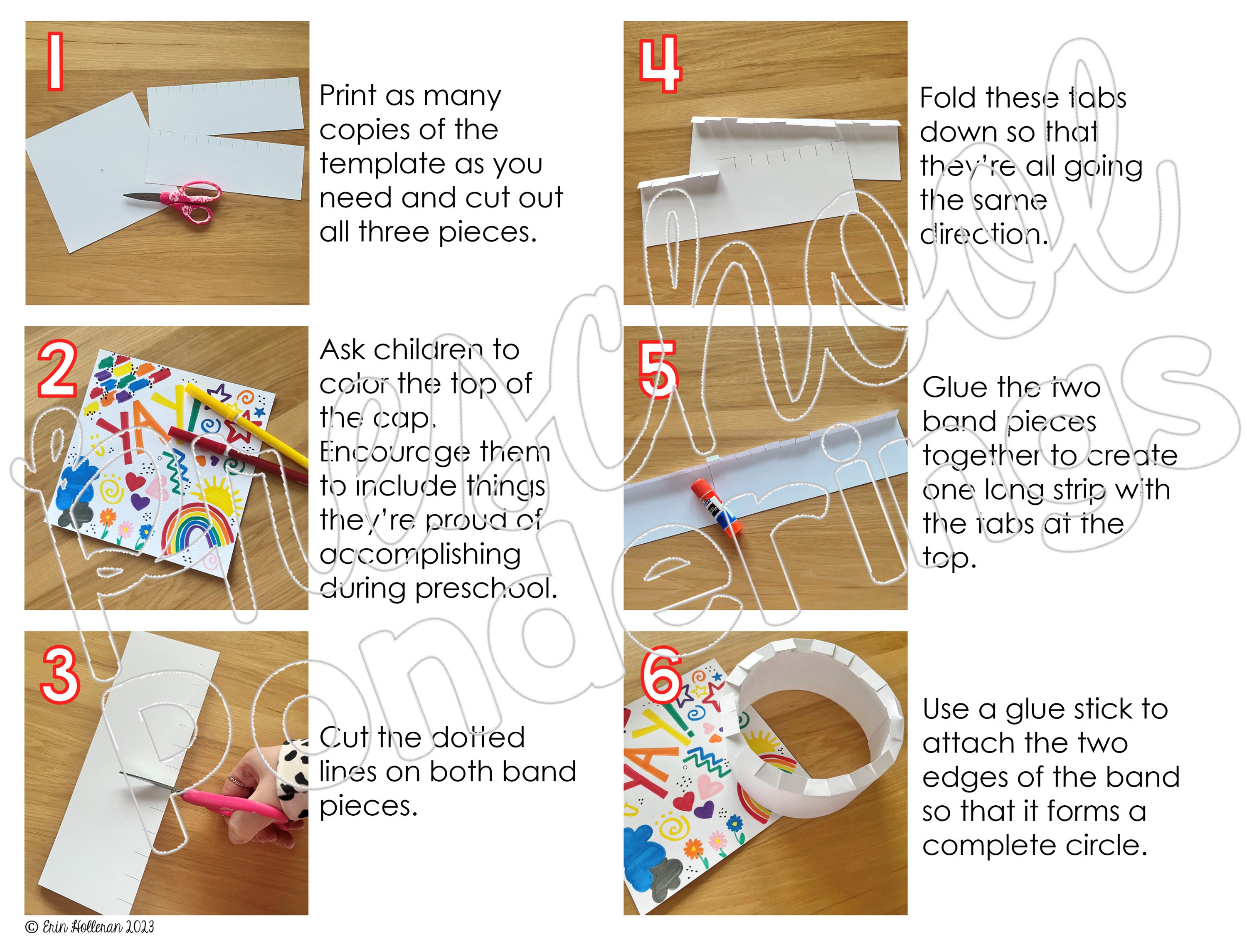 Graduation Cap Template - Preschool and Kindergarten - Etsy