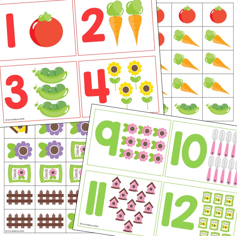 Garden Theme - Preschool Math Numbers and Counting - Etsy