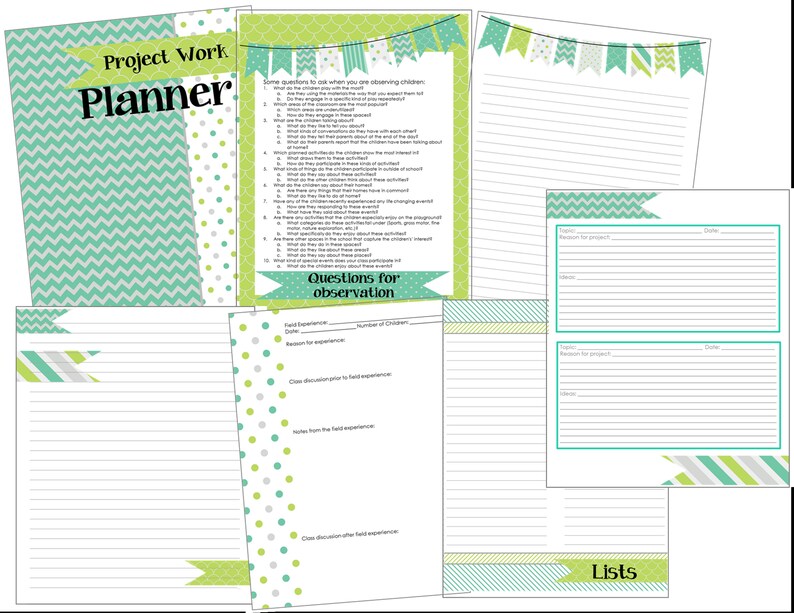 Printable Project Approach Teacher Planner and Organizer - Etsy