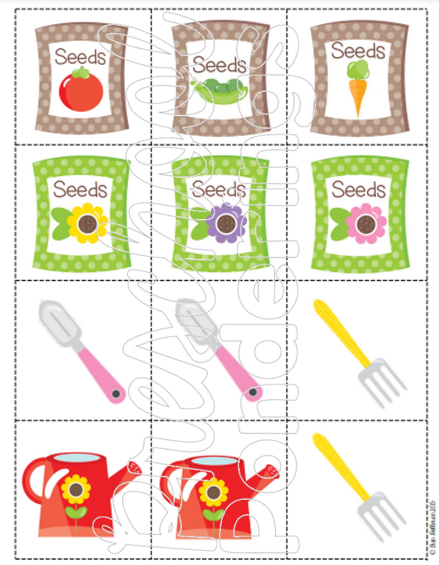 Garden Theme - Preschool Math Sorting Practice - Etsy
