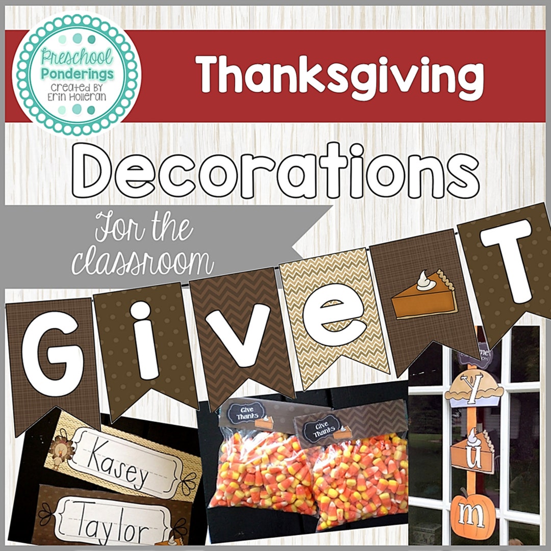 Printable Thanksgiving Decorations for the Classroom - Etsy