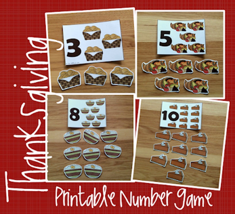 Match, Sort, and Count Printable Thanksgiving Math Activity - Etsy