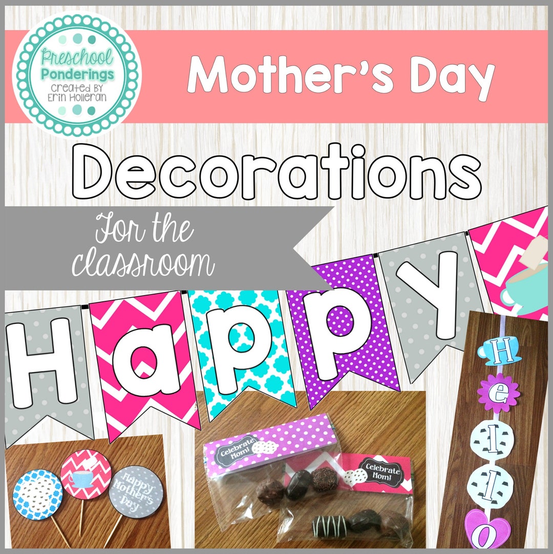 Printable Classroom Party Decorations - Mother's Day - Etsy