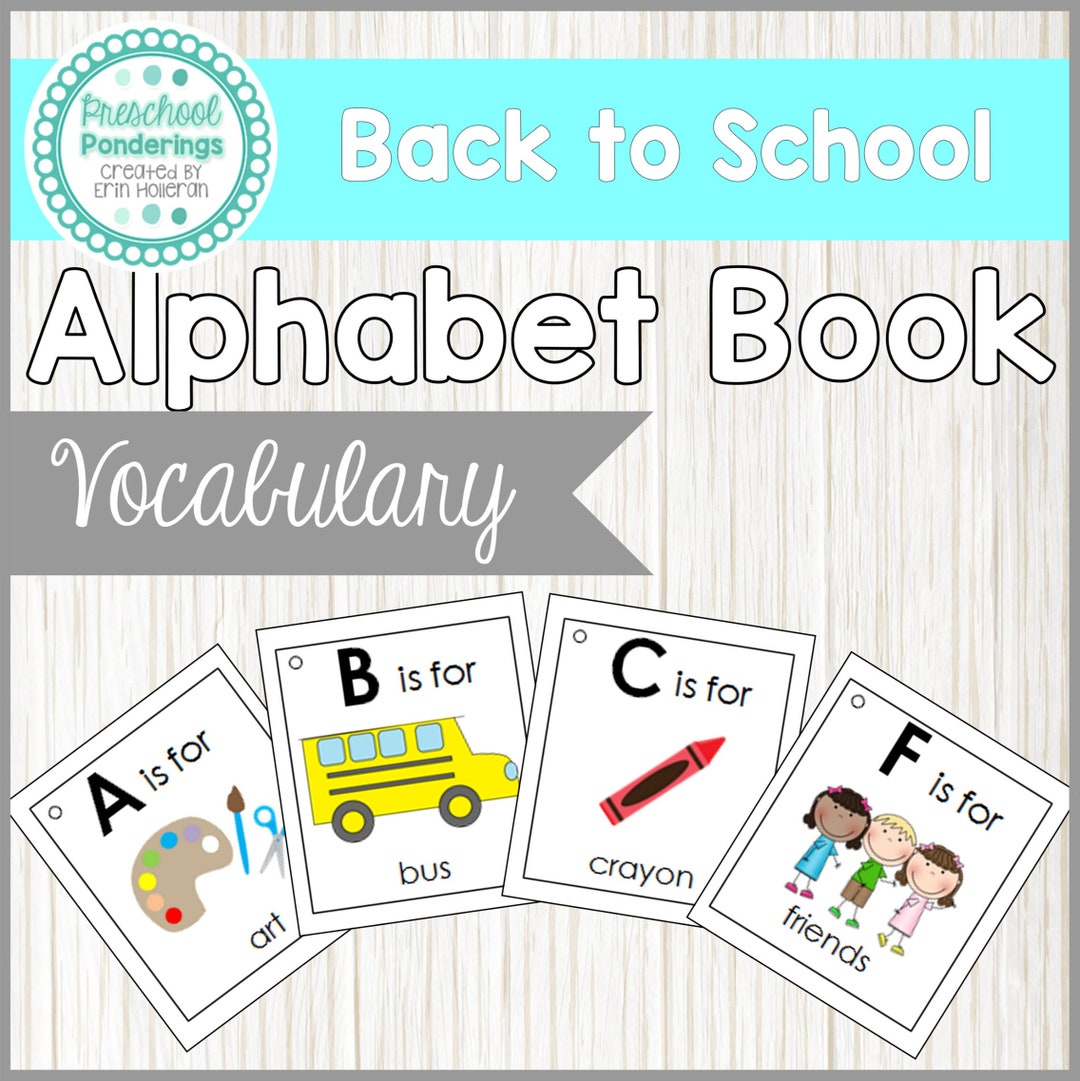 Back to School Preschool Language Alphabet Book - Etsy