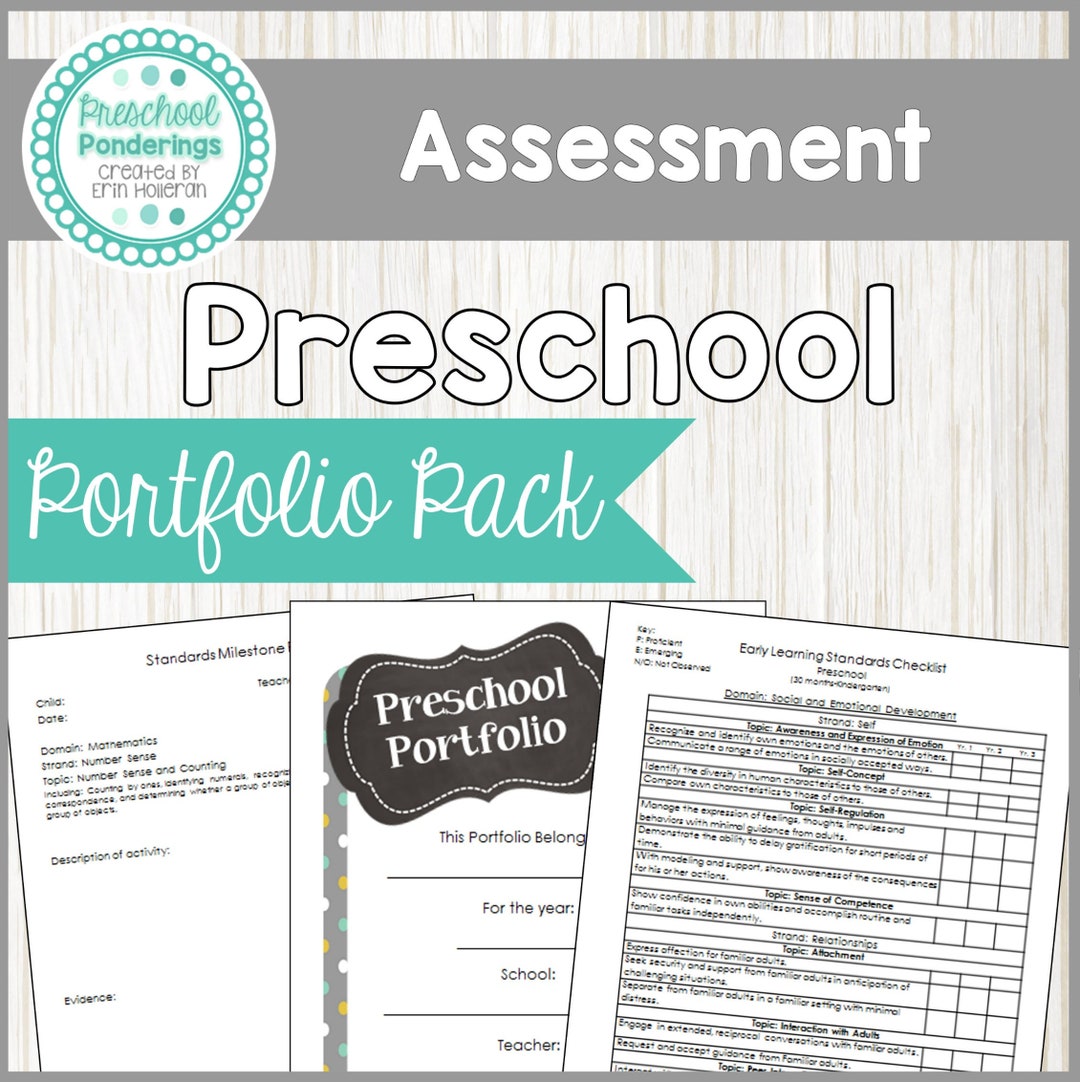 Preschool Assessment Portfolio Pack - Etsy