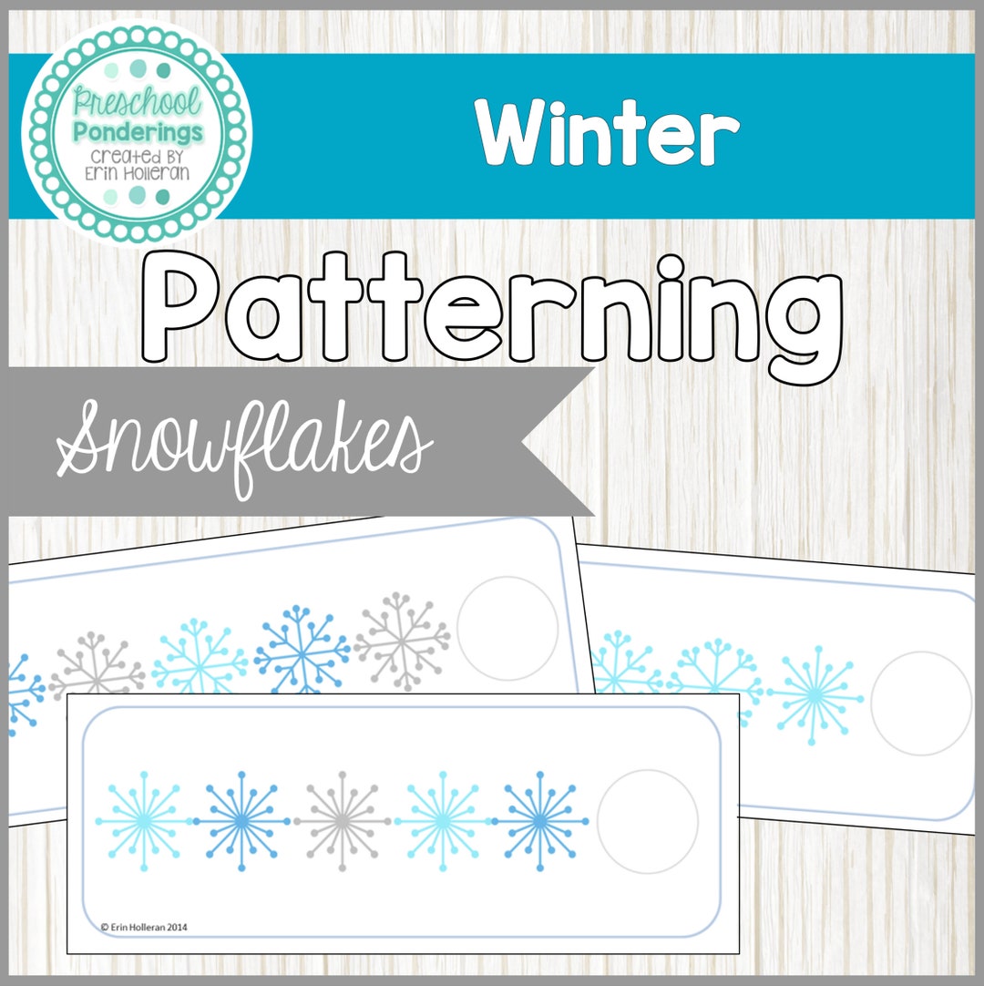 Winter - Preschool Math Snowflake Patterning - Etsy