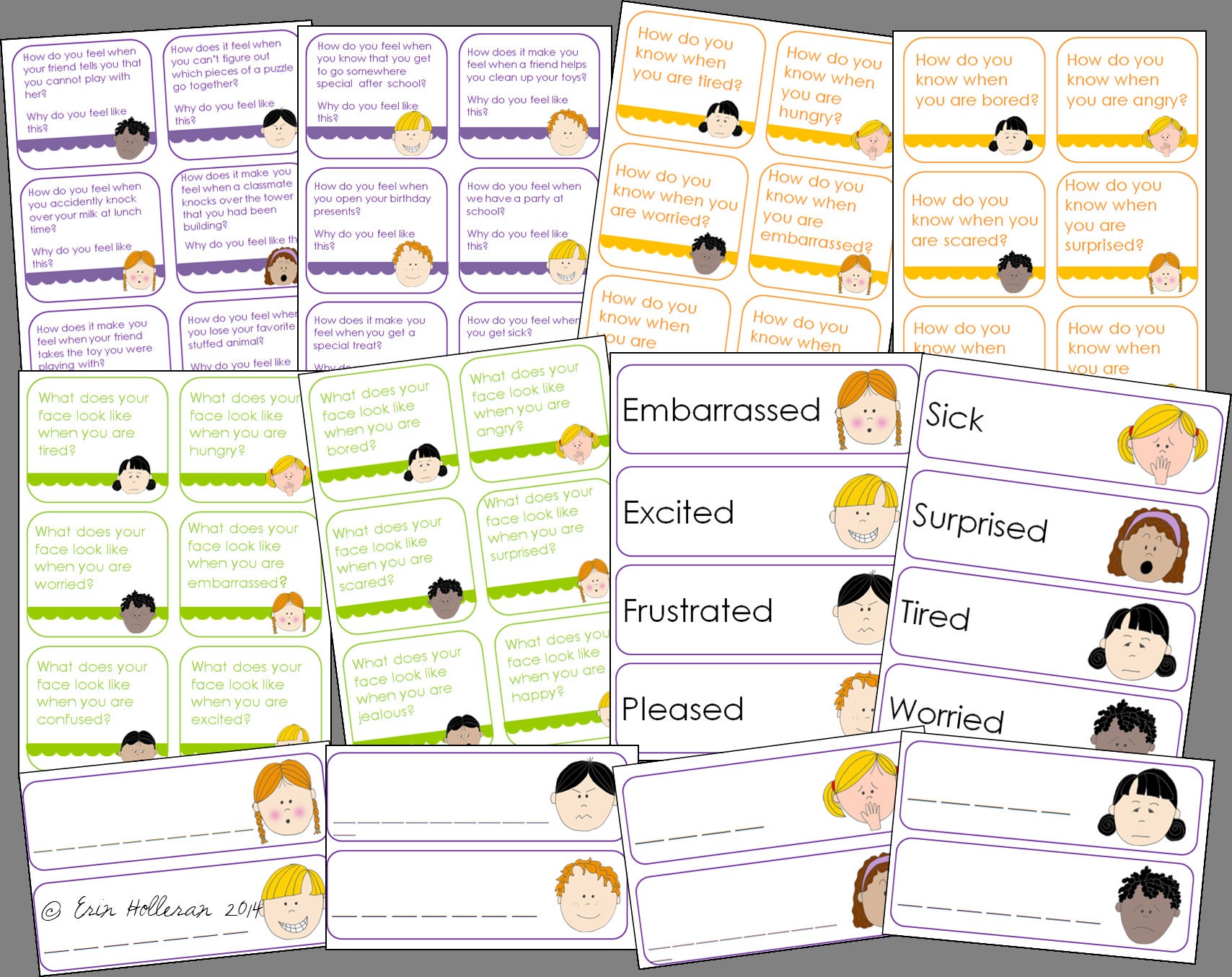 Printable Emotions and Feelings Activity Bundle - Etsy