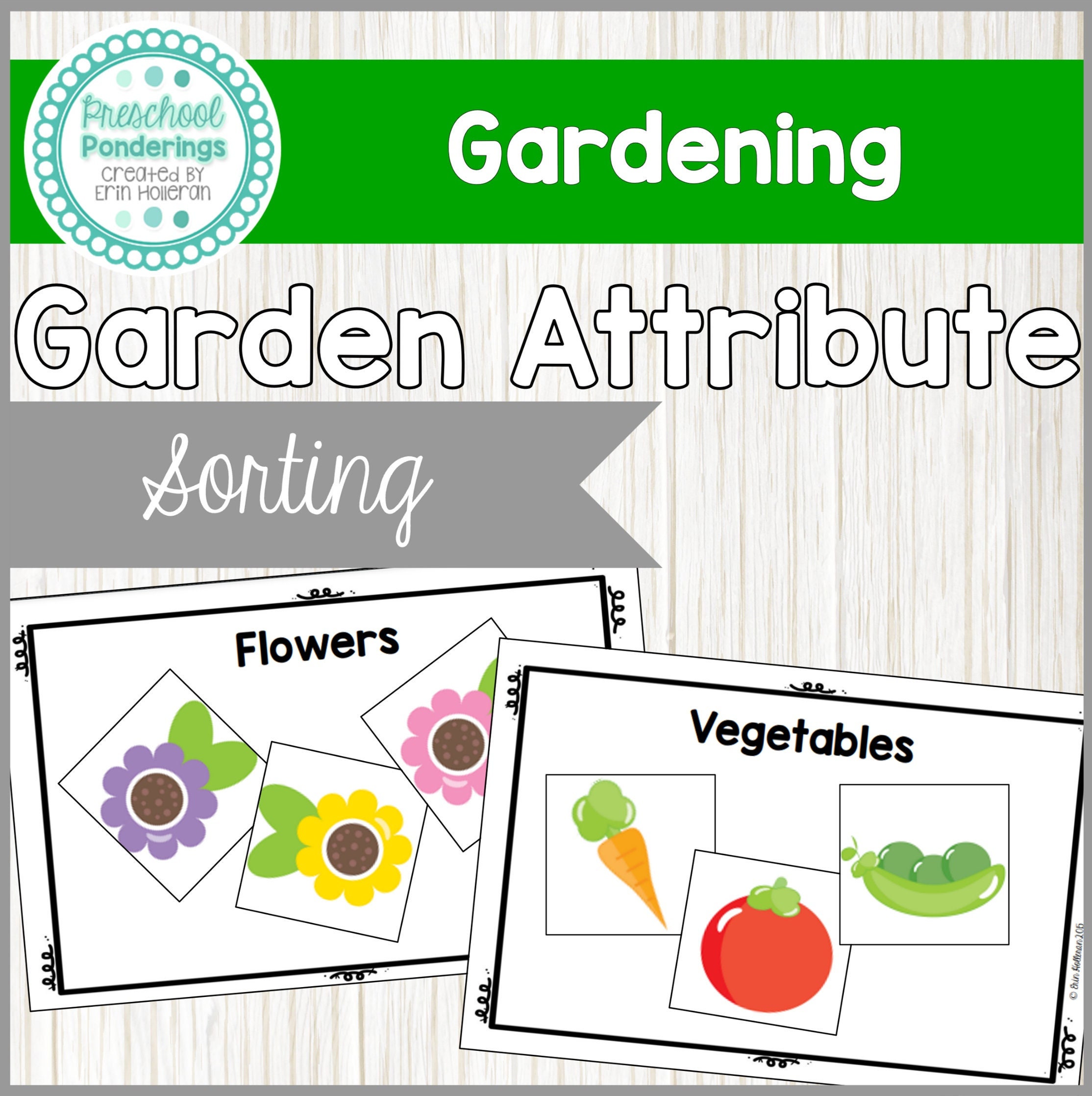 Garden Theme - Preschool Math Sorting Practice - Etsy