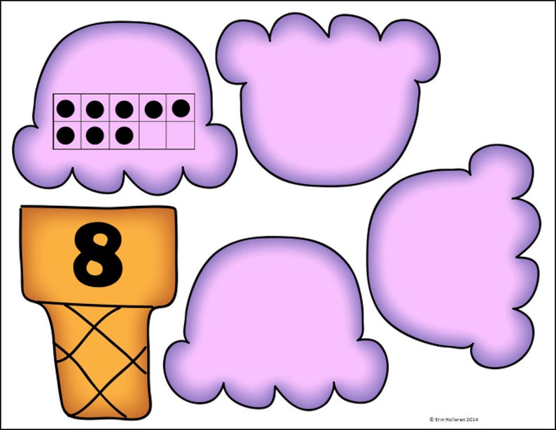 Ice Cream - Preschool Math Numbers and Counting - Etsy