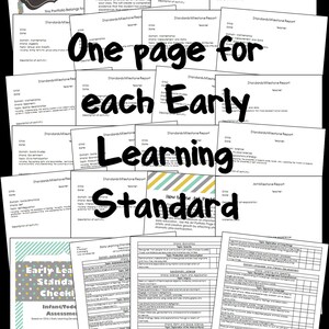 Infant Toddler Standards Portfolio Pack - Etsy