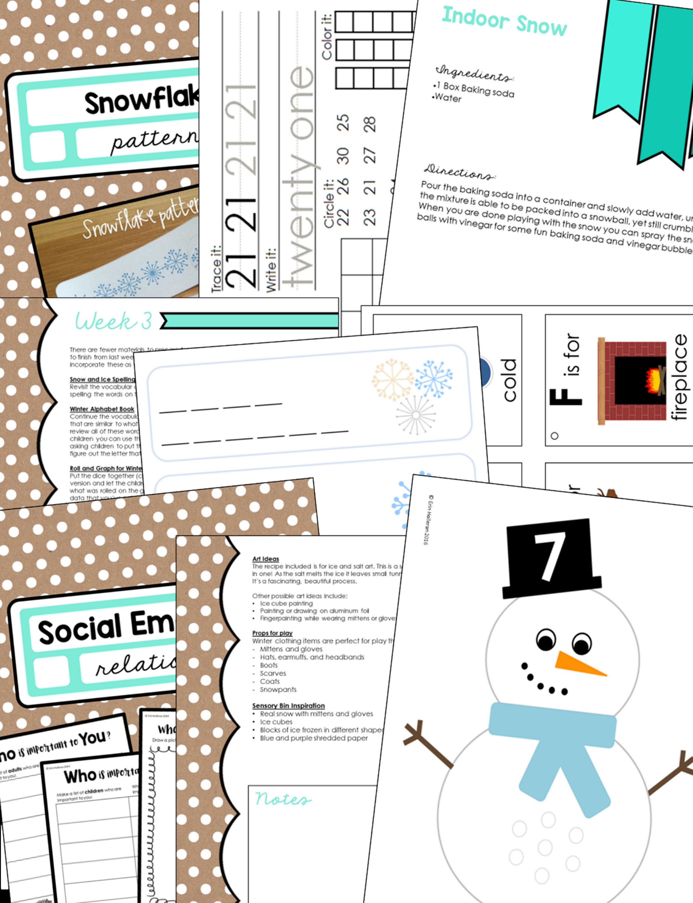 One Month of Preschool - January - Etsy