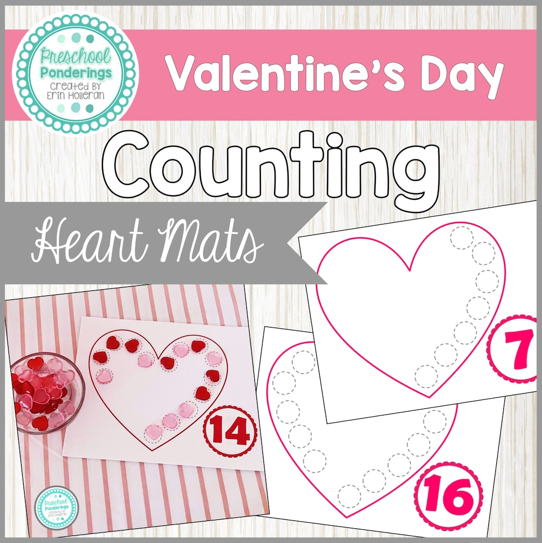 Valentine's Day - Preschool Math Numbers and Counting - Etsy