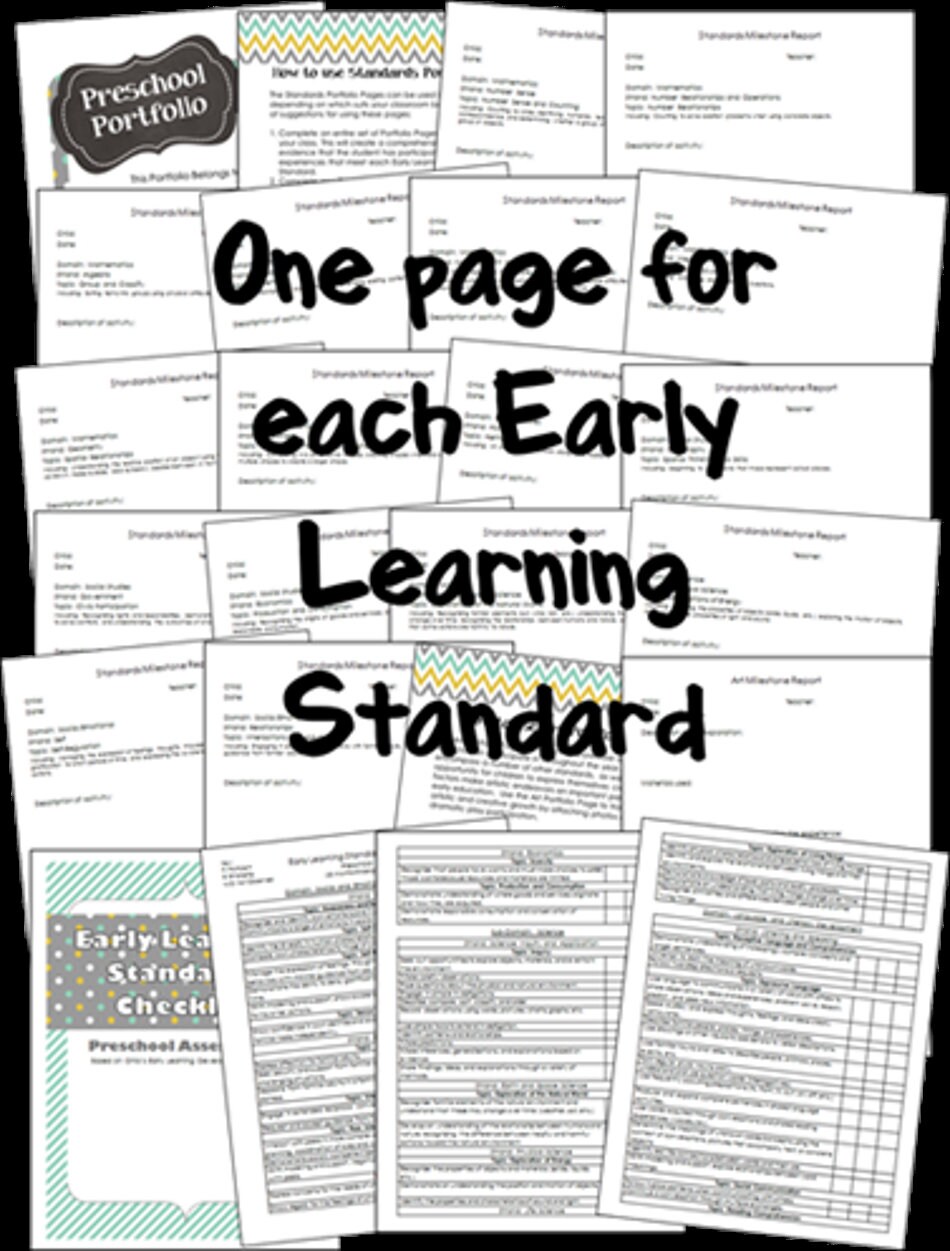 Preschool Assessment Portfolio Pack - Etsy