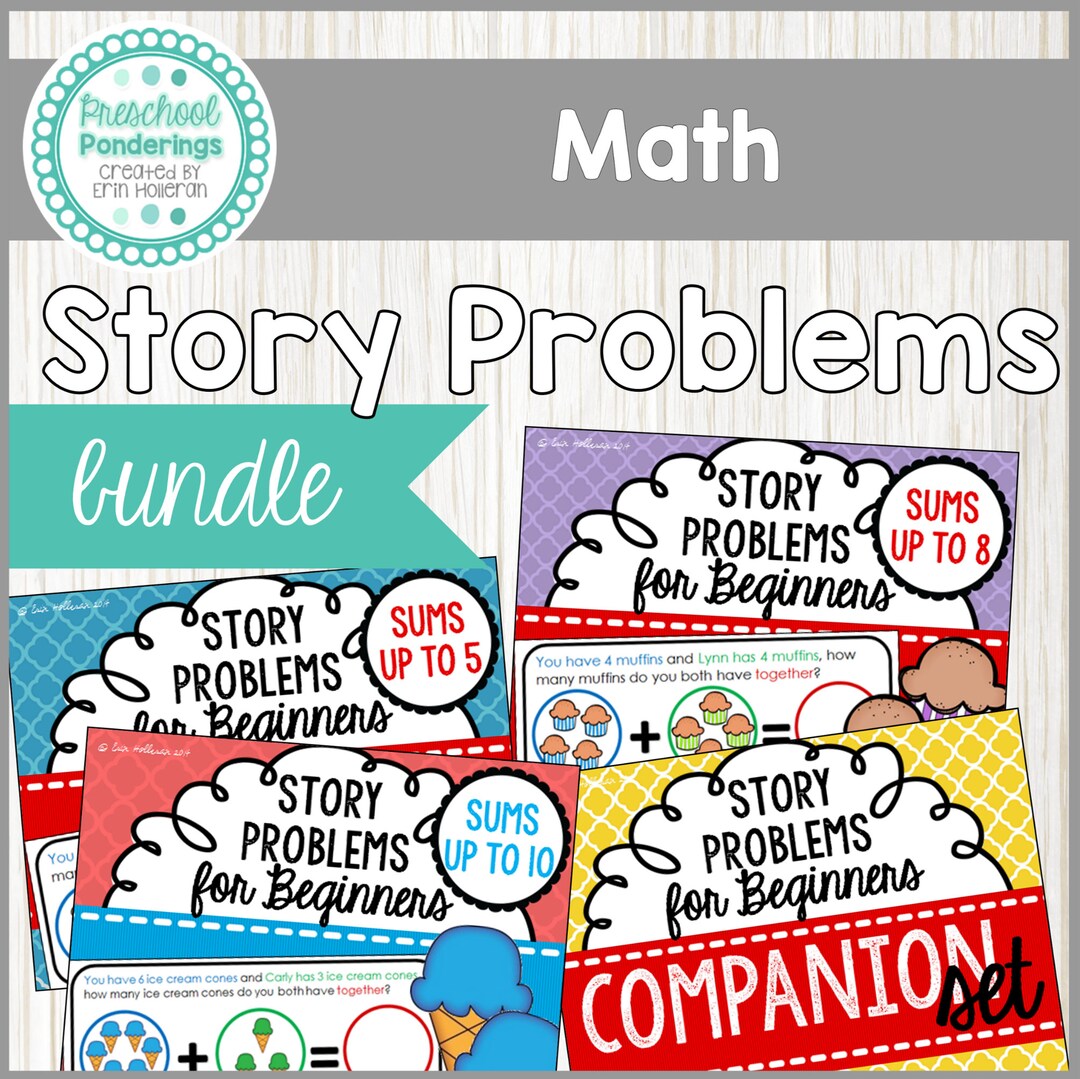 Story Problems for Beginners Bundle - Preschool and Kindergarten Math ...