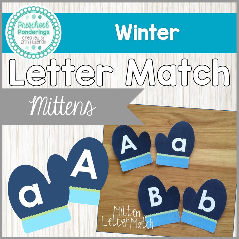 Winter - Preschool Language Alphabet Match - Etsy