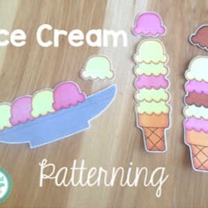 Ice Cream - Preschool Math Patterning - Etsy