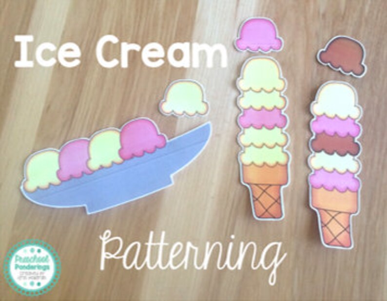 Ice Cream - Preschool Math Patterning - Etsy