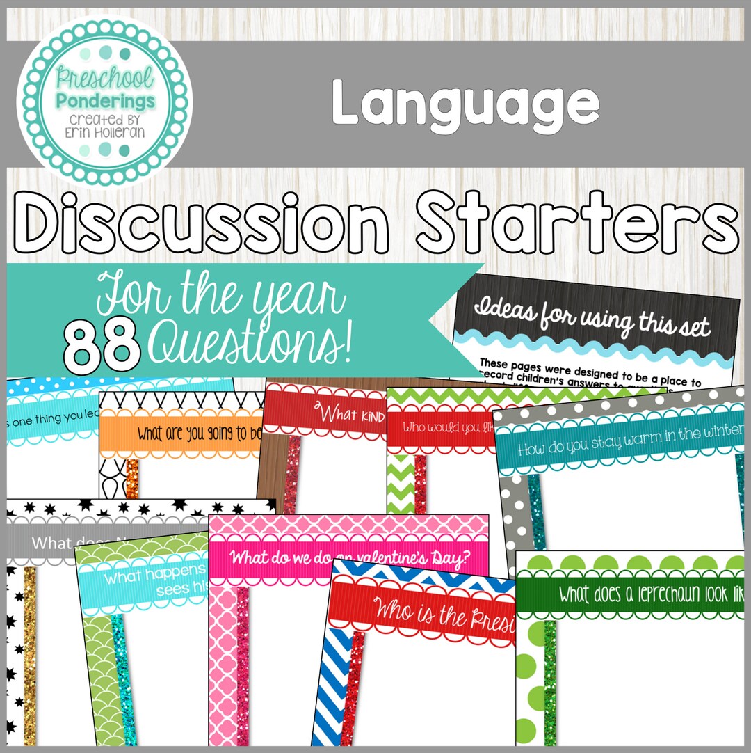 Open Ended Questions for Preschool - Seasonal Discussion Starters - Etsy