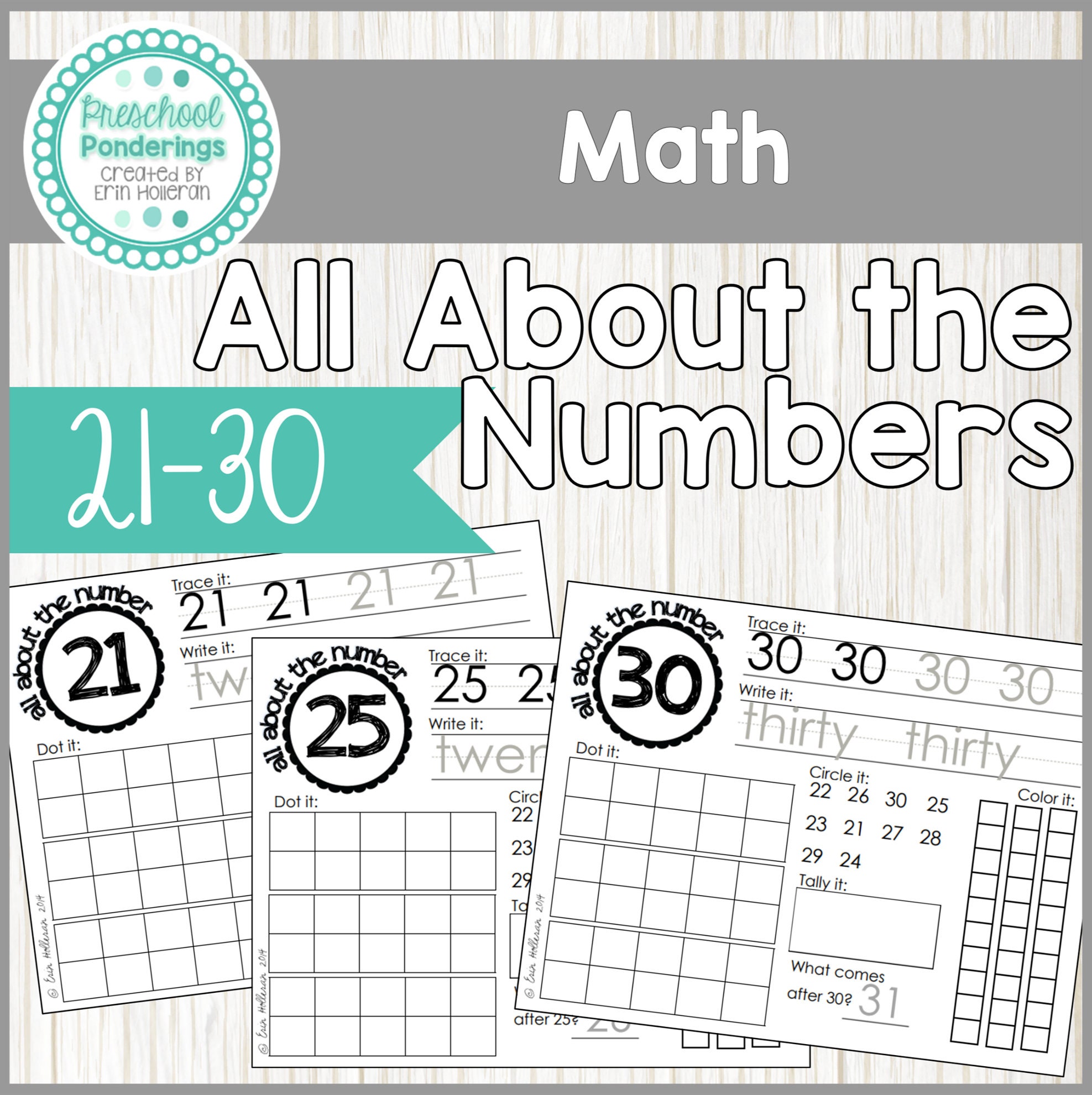 Numbers and Number Concepts 21-30 - Etsy