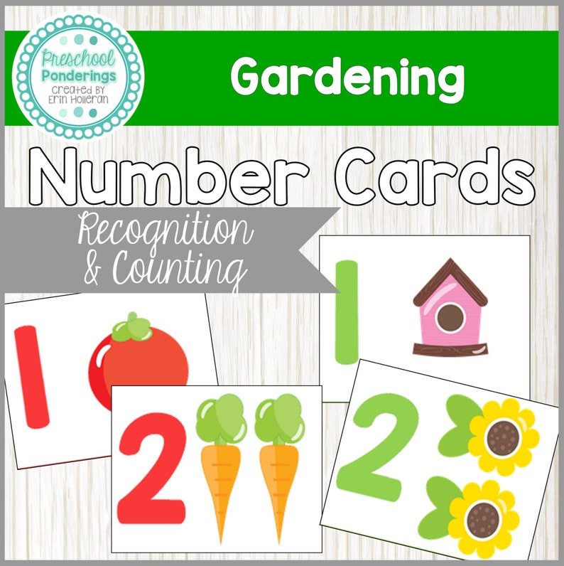 Garden Theme - Preschool Math Numbers and Counting - Etsy