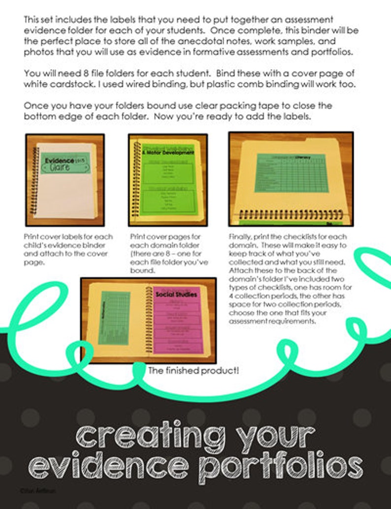 Assessment Evidence Collection System - Infant Toddler Preschool - Etsy