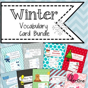 Vocabulary Cards for the Whole Year - Preschool Kindergarten Language ...