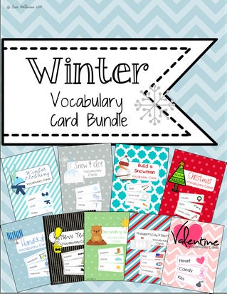 Vocabulary Cards for the Whole Year - Preschool Kindergarten Language ...