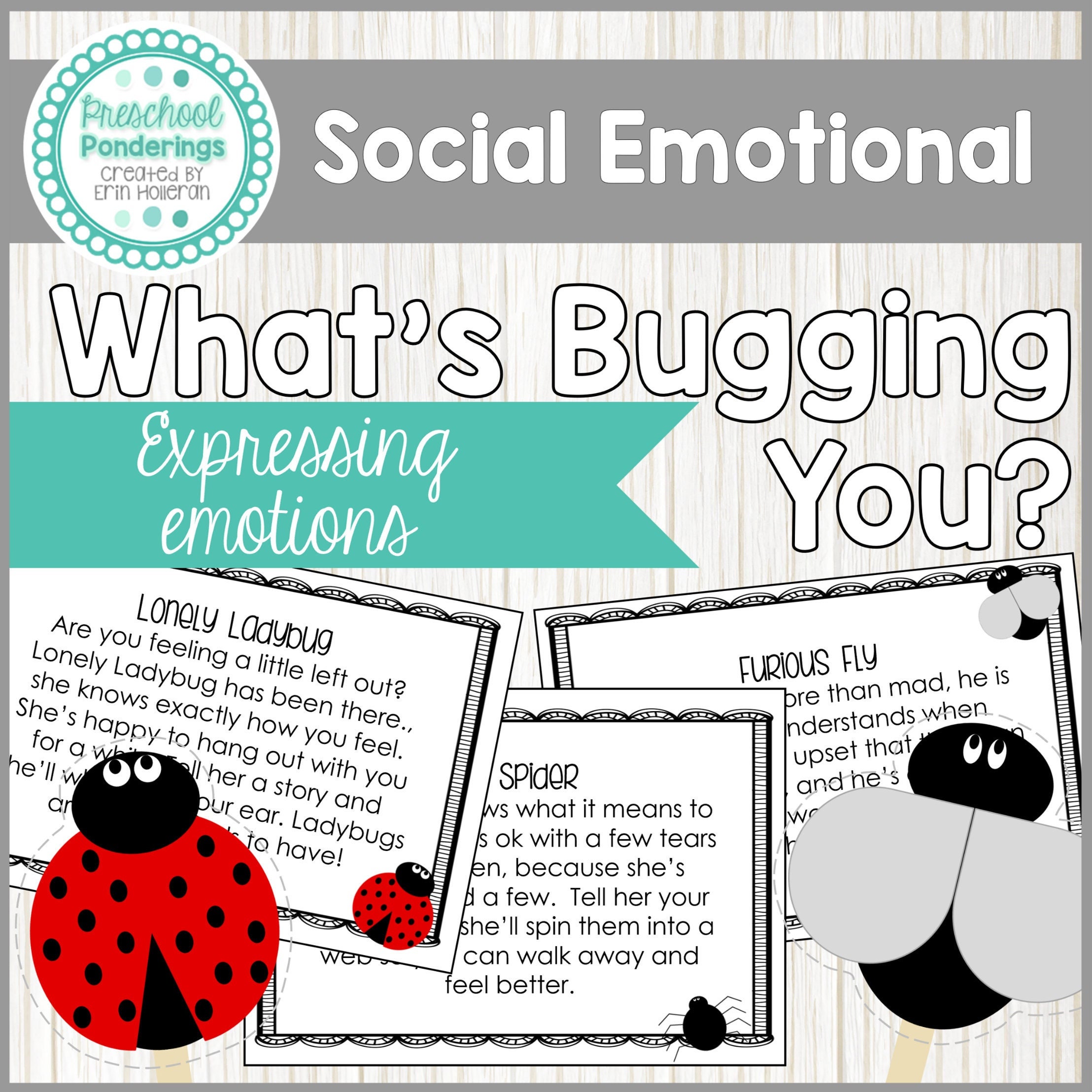 Social Emotional Skills for Preschool What's Bugging You - Etsy