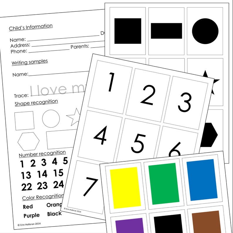 Preschool Basic Skills Assessment - Etsy