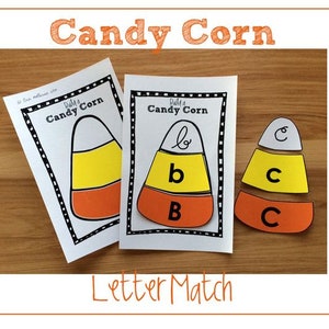 Letter Recognition Candy Corn for Halloween - Etsy
