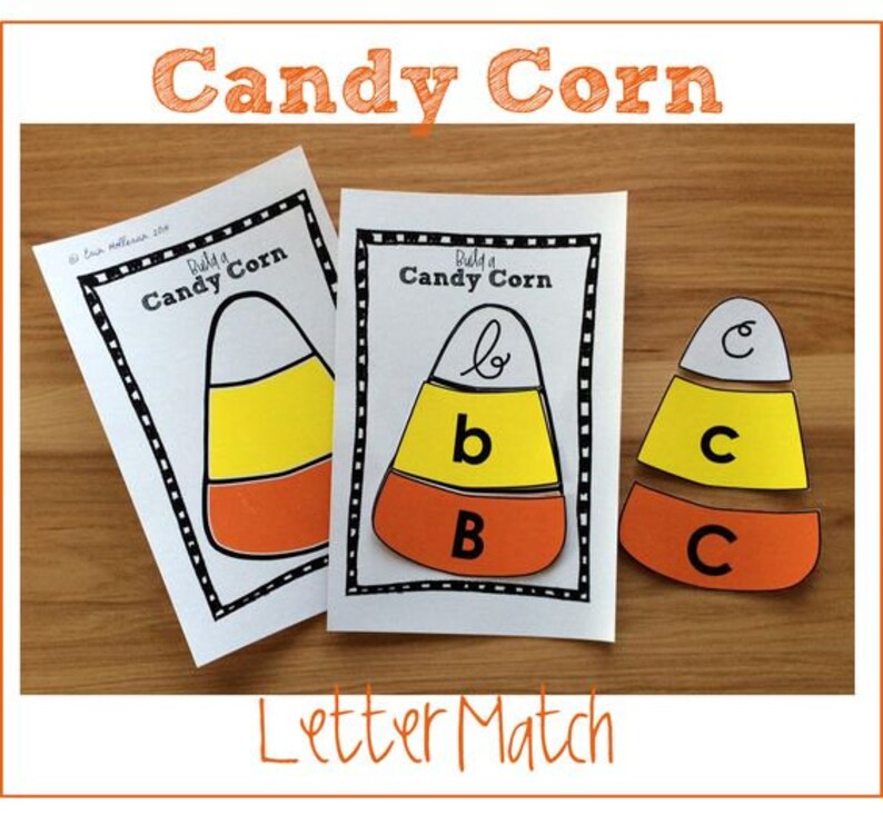 Letter Recognition Candy Corn for Halloween - Etsy
