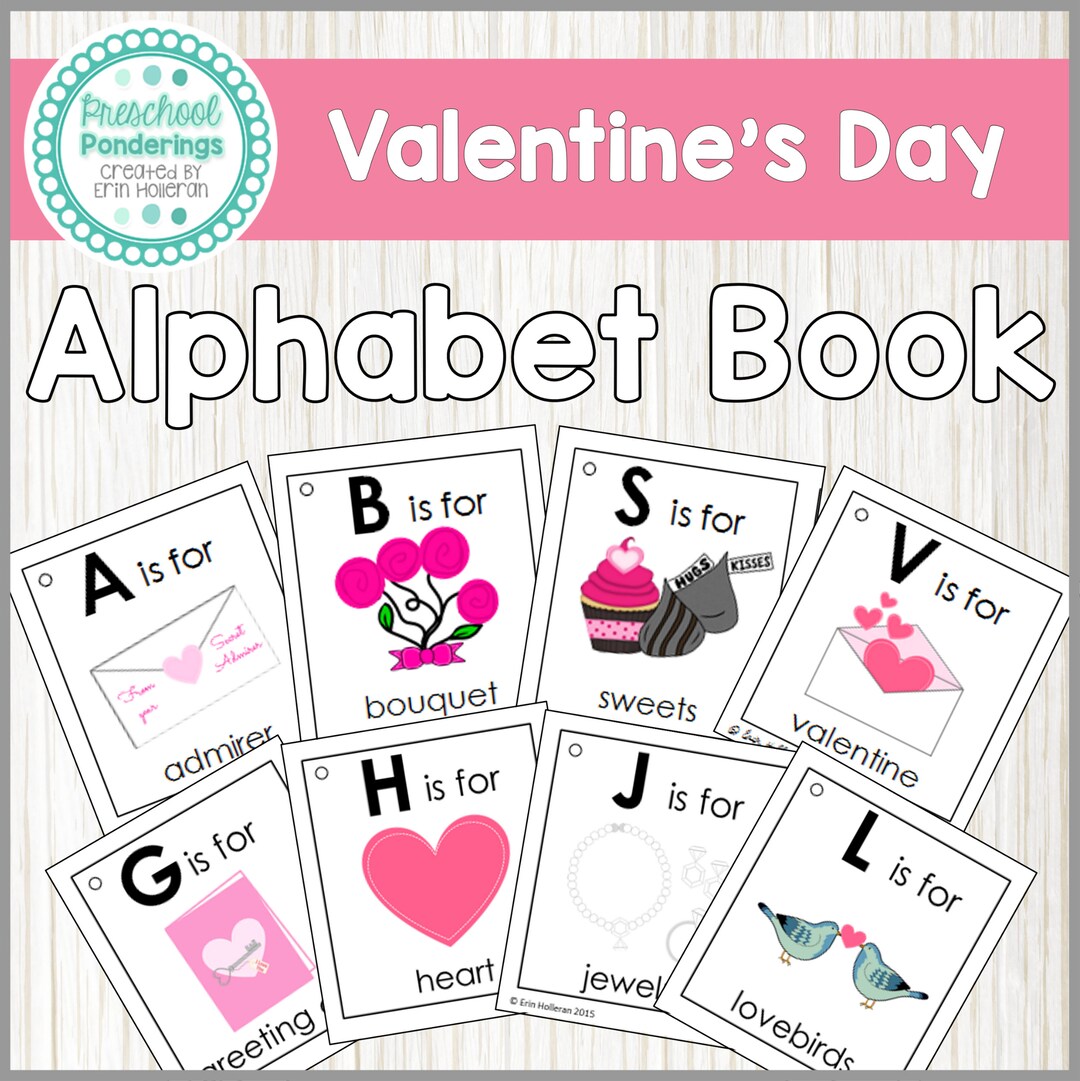 Valentine's Day - Preschool Language Alphabet Book - Etsy