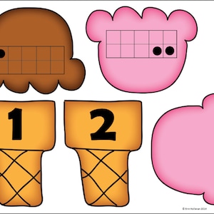 Ice Cream - Preschool Math Numbers and Counting - Etsy