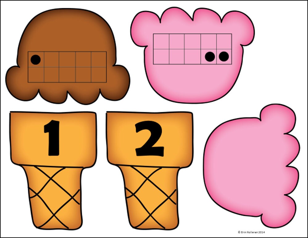 Ice Cream - Preschool Math Numbers and Counting - Etsy