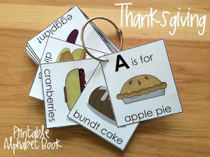 Thanksgiving Alphabet Book Printable - Etsy